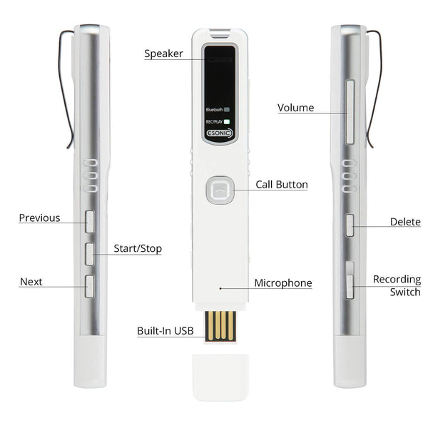 PR200 Bluetooth Cell Phone Call Recorder | RecorderGear