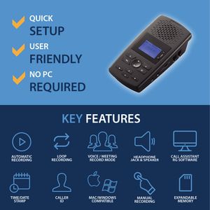 TR600 Landline Phone Call Recorder - Automatic Call Recording Device ...